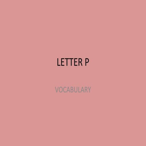 Letter p | PPT