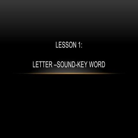 Letter sound- key word2 | PPTX
