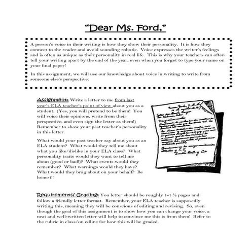 Voice Letter Assignment | PDF