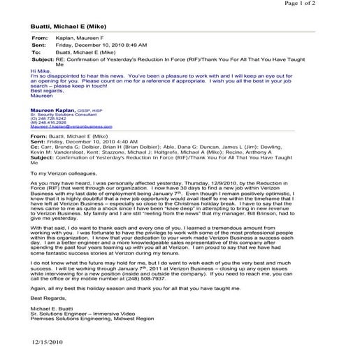 Letter #3 mike buatti recommendations | PDF