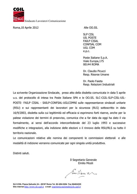 Lettera diffida ostacolo x elezioni | PDF