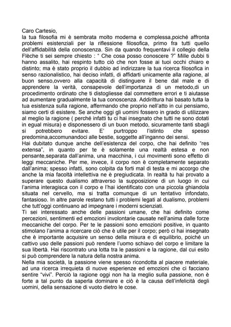 Lettera a cartesio (2) | PDF
