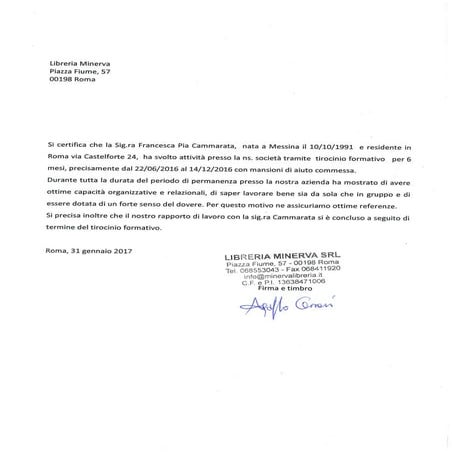 Lettera di referenza | PDF