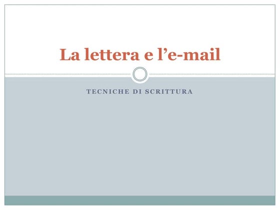 Come scrivere un e-mail formale? | PPTX
