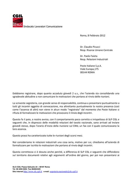 Lettera diffida ostacolo x elezioni | PDF