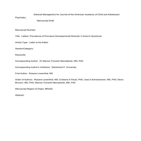 Letter autismo e down jaacap s-06-00468[1] | PDF