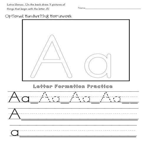 Letter formation practice | PDF