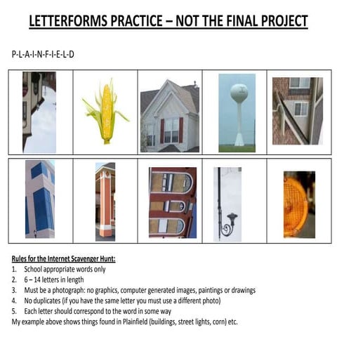Letterforms Practice Exercises (Example) | PPTX | Technology & Computing