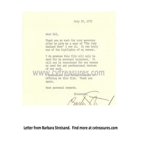 Letter from barbara streisand | PPT