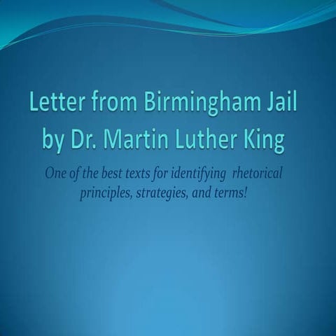 Letter from birmingham jail 1 | PPT