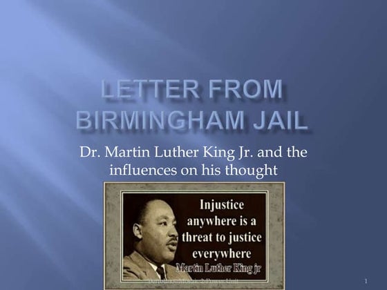 Letter From A Birmingham Jail | PPT