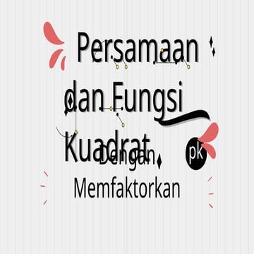 lettering-grid-mk-plan. Design PPT, Persamaan dan Fungsi Kuadrat | PPTX