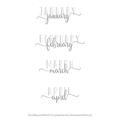 Lettering bullet journal printable | PDF