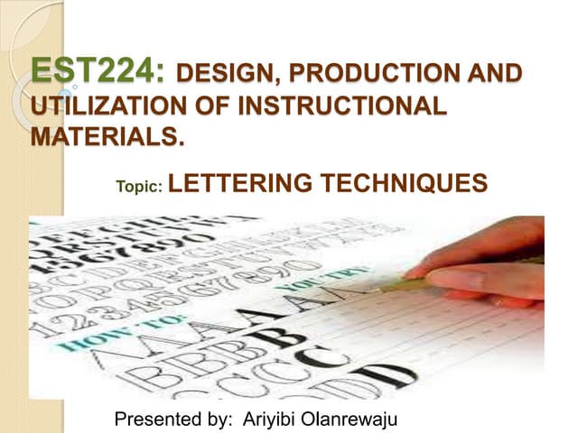 Lettering techniques in engineering drawing | PPTX