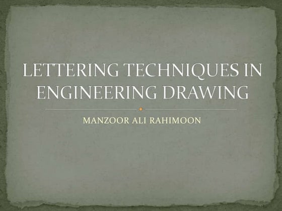 Engineering drawing (engineering lettering) lesson 3 | PPT