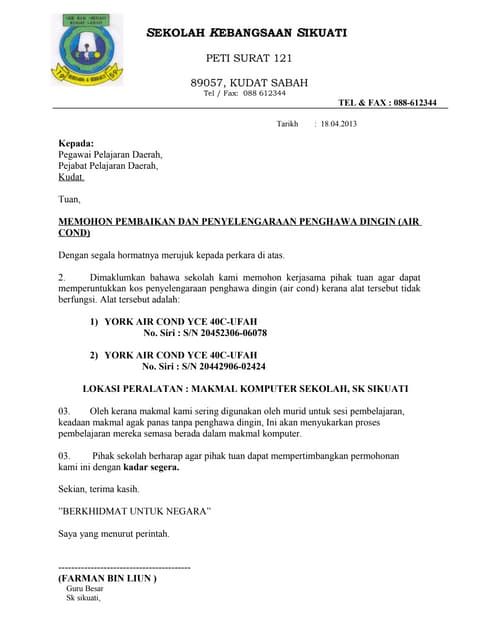 Contoh surat iringan ppd | DOC