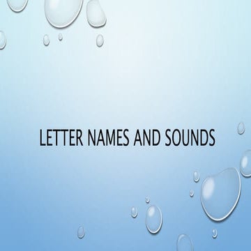 Letter names and sounds screener | PPTX