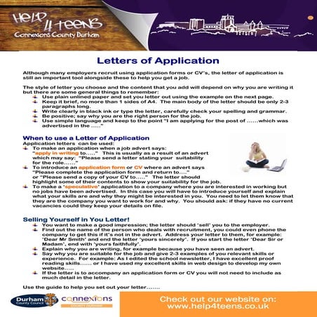 Letter of application | PDF