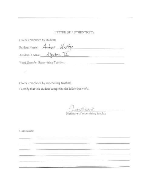 Letter Of Authenticity Press | PDF