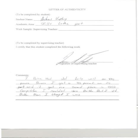 Letter Of Authenticity Skills | PDF