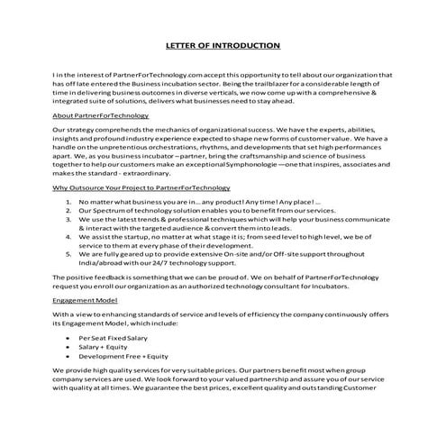 Letter of introduction | DOCX