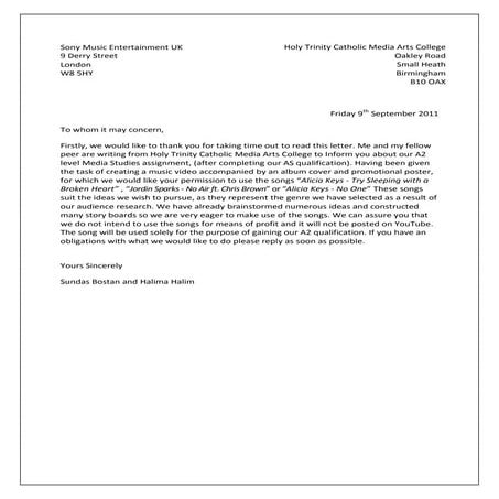 Letter of Permission | PDF