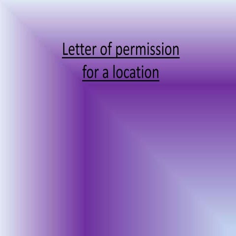 Letter of permission | PPT
