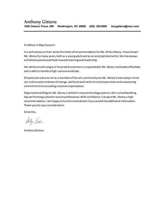 Letter of Recommendation | PDF