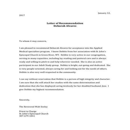 Letter of recommendation debbie alvarez (1) | DOC