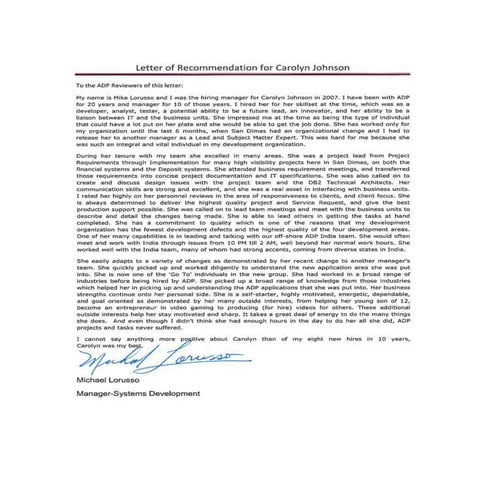 Letter of recommendation by mike lorusso 2015 03-06 | DOCX