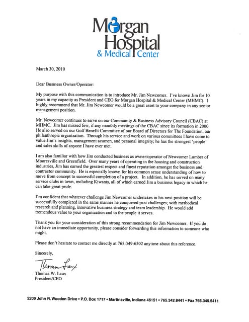 Recommendation - Joe Beckman | PDF