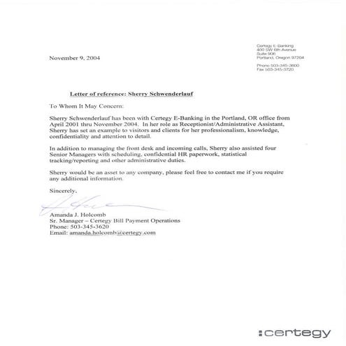 Letter of reference | PDF