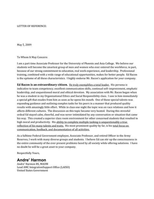 Joseph_Letter of Recommendation | PDF