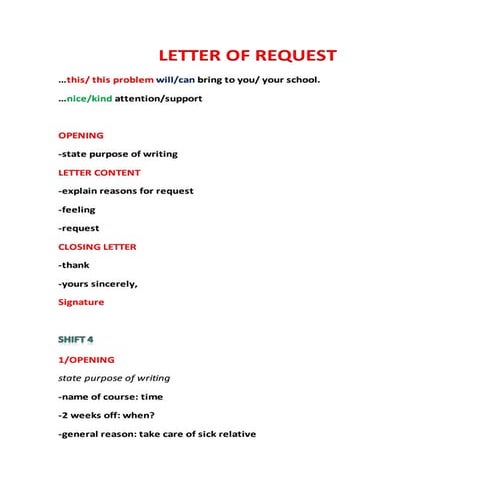 Letter of request | DOCX