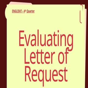 Letter of Request - G7 Lesson.pptx for Fourth Quarter | PPTX