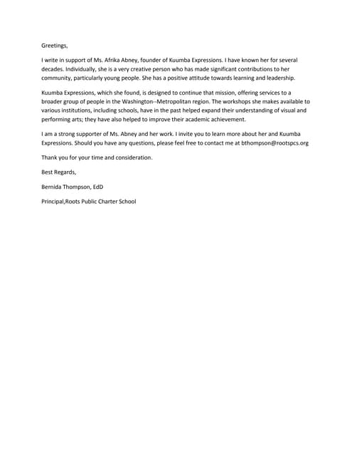 Ron Herndon Reference Letter | DOC