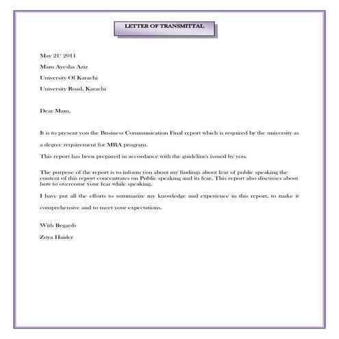 Letter of transmittal | DOCX