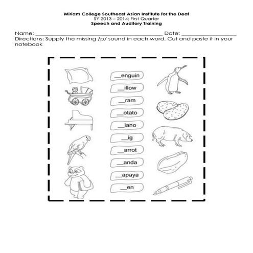 Initial P sound | DOCX | Digital Audio | Computer Software and Applications
