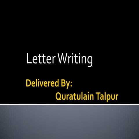 Letter wirriting | PPT