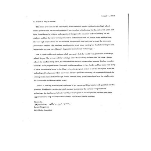 Letter Rec Gregerson | PDF