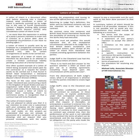 Letters of intent vol. iv issue no. 6 | PDF