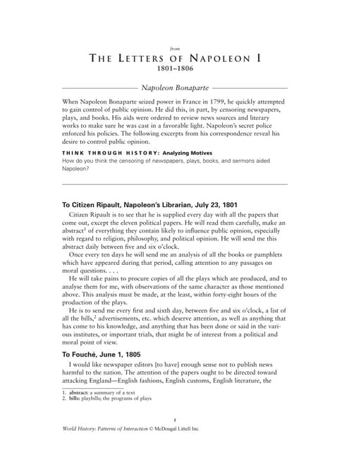 French revolution and napoleon unit outline 2010 | PDF