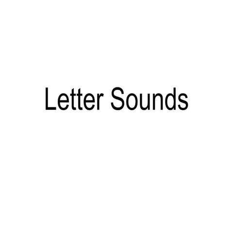 Letter sounds | PPT