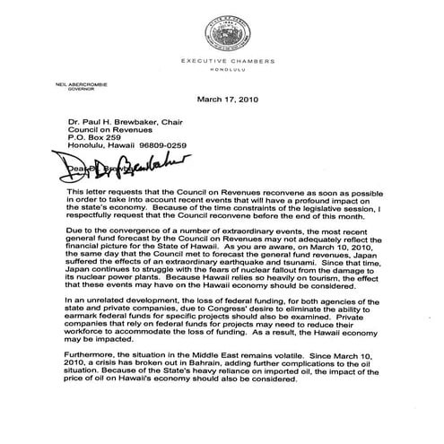 Letter to council on revenues | PDF