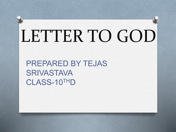 A letter to God | PPT