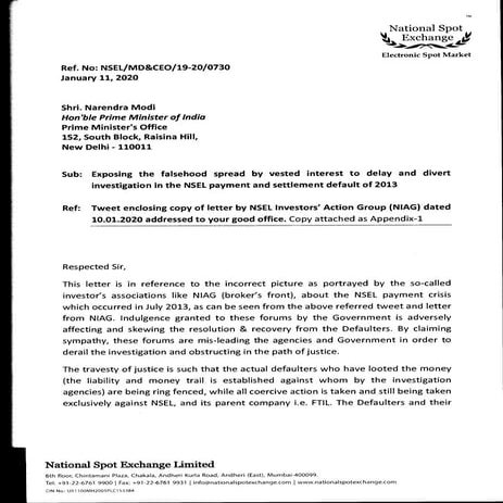 Letter to PMO 11-01-2020 | PDF