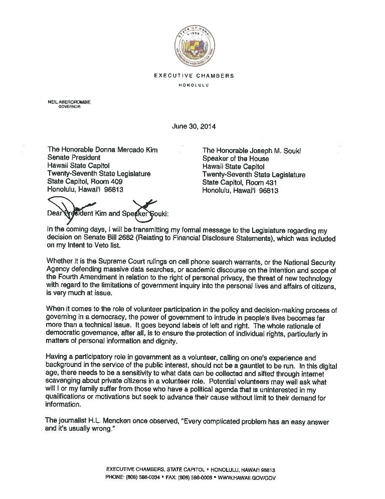 Governor s letter To Senate And House Leaders governor-s-letter-to-senate-and-house-leaders
