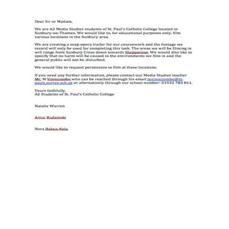 Letter to the council | PDF