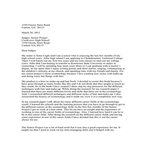 Letter To The Judges | DOC