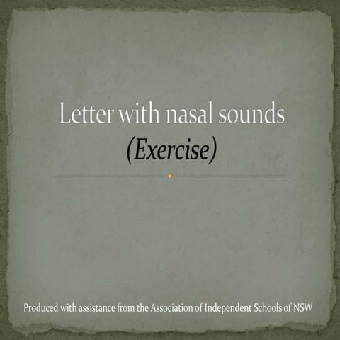 Explanations nasal sounds in french | PPSX